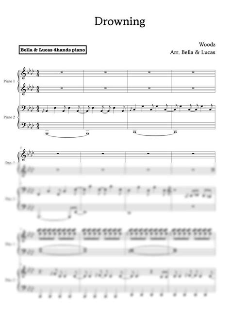 악보 우즈 Woodz Drowning By 벨라앤루카스