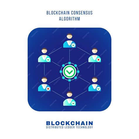 Premium Vector Vector Colorful Flat Design Blockchain Consensus Algorithm Principle Explain