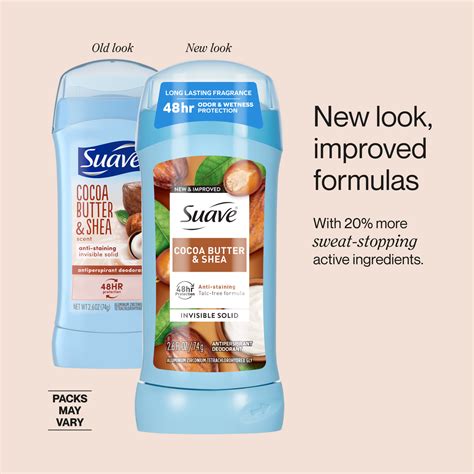 Cocoa Butter And Shea Invisible Solid Antiperspirant Deodorant Suave