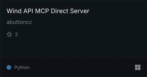 Wind Api Mcp Direct Server Glama