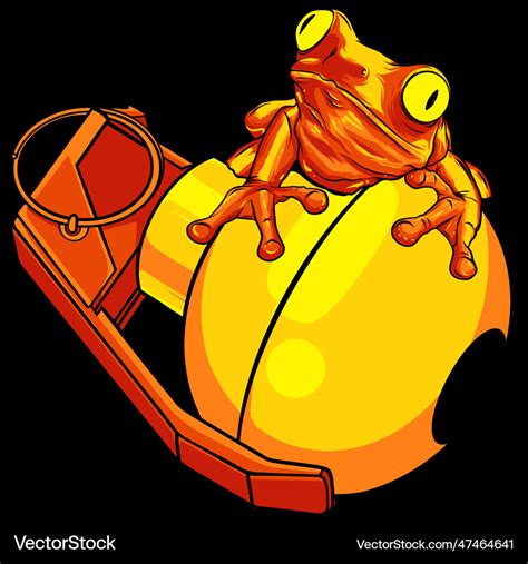 Hand Grenade With Frog Royalty Free Vector Image