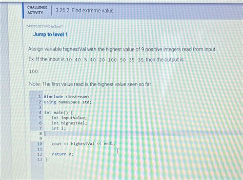 Solved Challengeactivity3262 Find Extreme