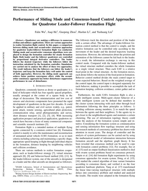 Pdf Performance Of Sliding Mode And Consensus Based Control