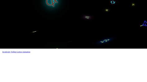 Javascript Falling Letters Animation