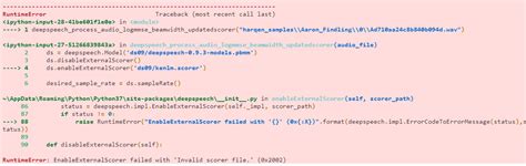 enableexternalscorer failed with invalid scorer file 0x2002