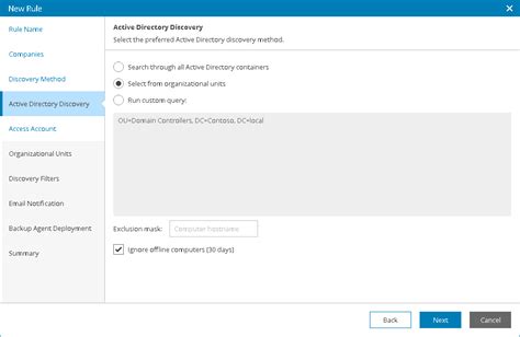 Configuring Active Directory Based Discovery Rules For Veeam Endpoint Ubx Cloud