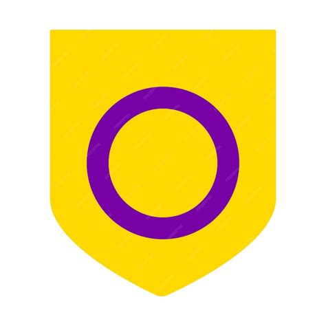 Premium Vector Intersex Pride Flag In Shape