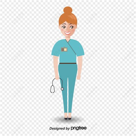 Wanzitou에서 녹색 간호사 의사의 이미지 직업 의료 캐릭터 Png 일러스트 무료 다운로드 Lovepik