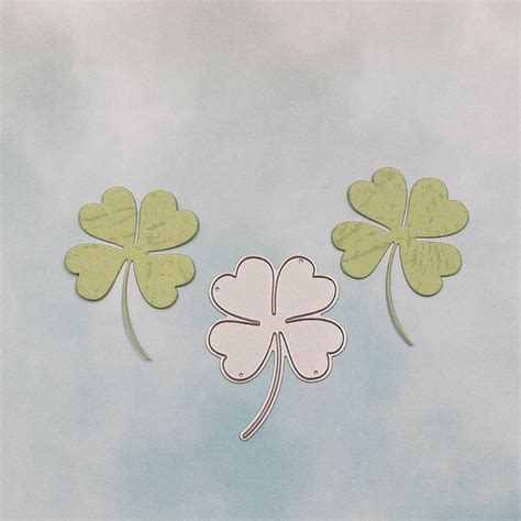 คาร์บอน Lucky Clover ตัด Die Embossing แม่พิมพ์ลายฉลุแม่พิมพ์กระดาษ Diy Art Handcraft ที่คั่น