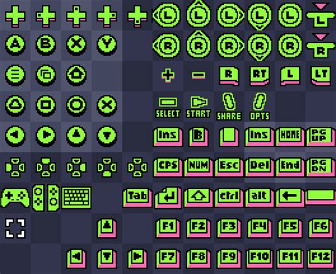 Pixel Art Keyboard Set