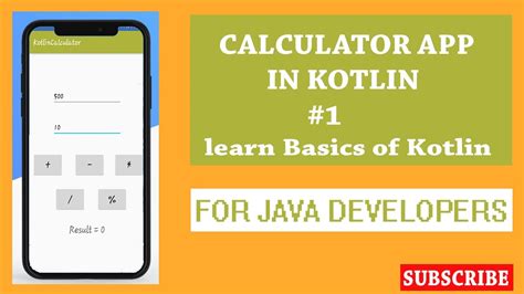Calculator App Part 1 Kotlin Tutorials For Beginners 2019