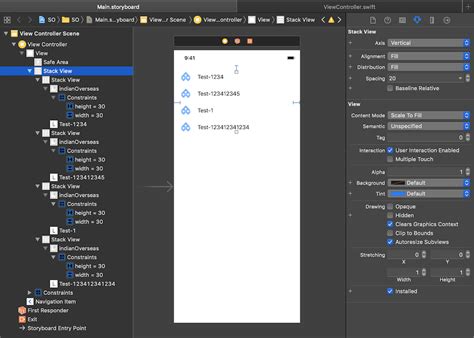 Ios Proper Alignment And Distribution Selection For Horizontal