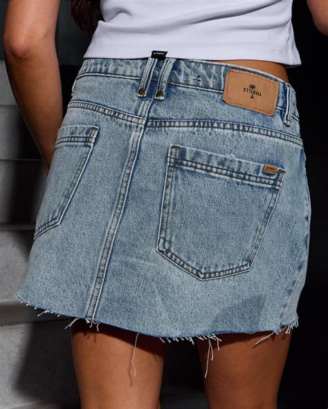 Shop Thrills Candy Skirt In Tainted Blue Fast Shipping And Easy Returns