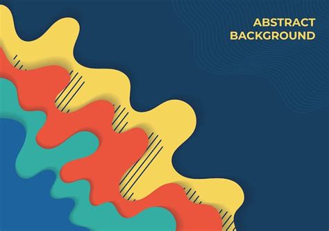 Premium Vector Abstract Colorful Wave Papercut Background