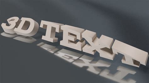 3d Text Example Work 3d Model Cgtrader