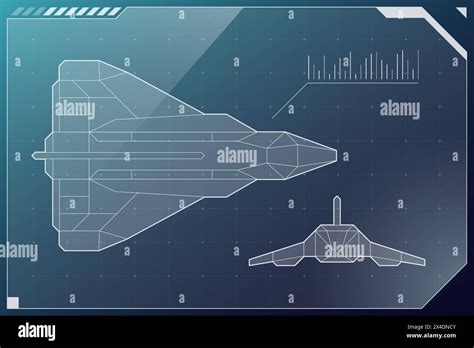 Hud Futuristic Starship Scheme Spacecraft Cockpit Radar Dashboard