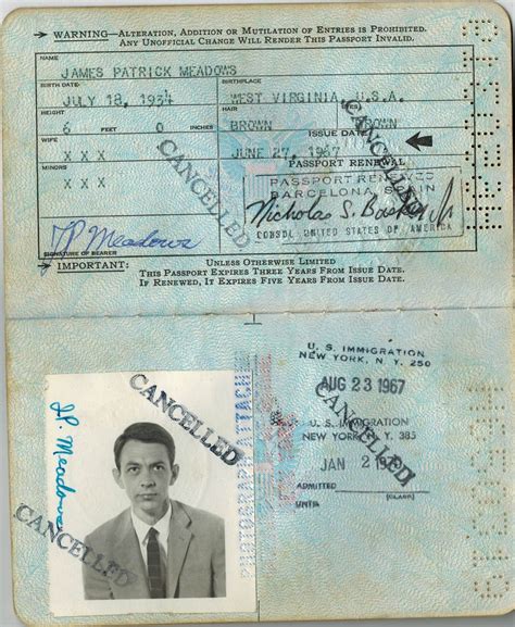 Pm Passport 1967 2 Rs Patrick And Stephanie