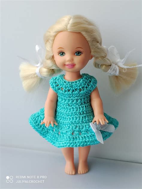 Платьице для Келли крючком Одежда для кукол крючком Дзен