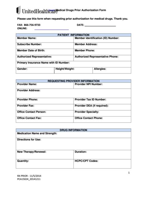 Evicore Authorization Request Form