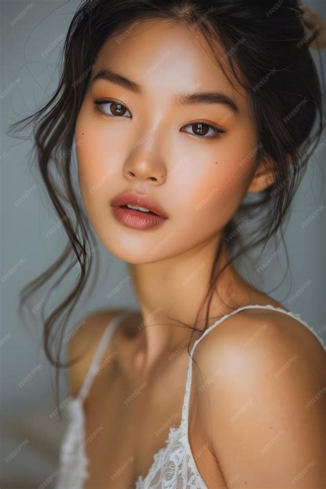 Premium Photo Captivating Studio Portrait Of Asian Model