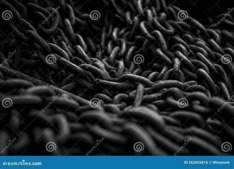 Texture Of Heavy Rusty Chains In The Dark Stock Photo Image Of Metal Connection 262655816