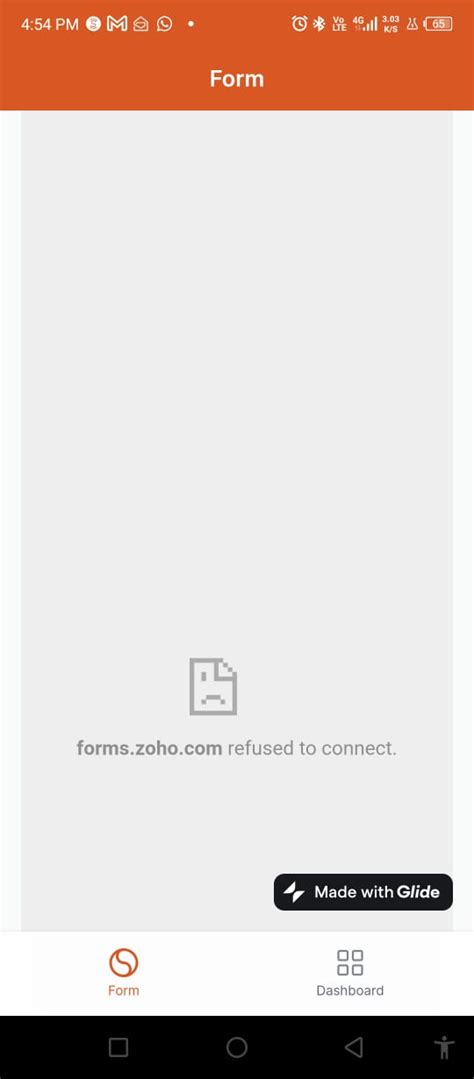 Error On Zoho Form Ask For Help Glide Community