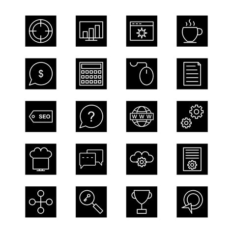 set of vector seo search engine optimization icons 280258 vector art at