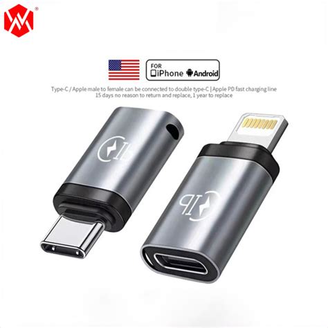 wm 077 type c interface and apple lighting interface conversion adapter