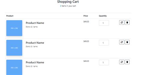 Bootstrap Shopping Cart Templates