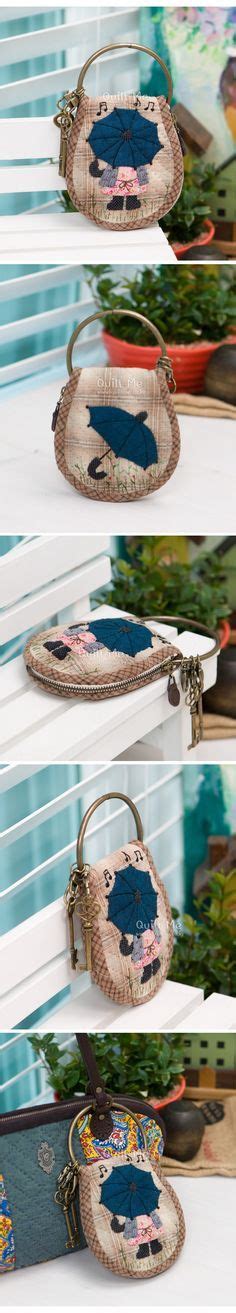 퀼트미 파랑우산 키홀더겸 동전지갑패키지 Сумки ручной работы Клатч Лоскутные сумки