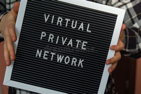 Female Hand Holding Letter Board With Text Of Virtual Private Network Vpn Creation Internet