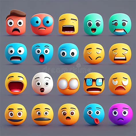 3d Illustration Of Smiley Emoticon Of World Emoji Day Stock