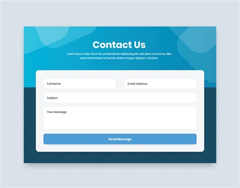 minimalist modern contact and feedback form page web interface design