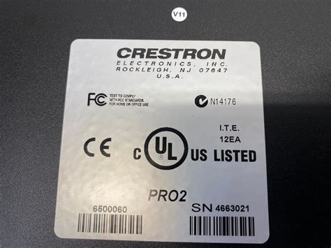 Crestron Pro2 Professional Control Processor Interface Lpav