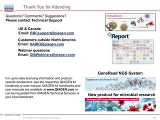 PCR Array Data Analysis Tutorial QPCR Technology Webinar Series Part 3 PDF