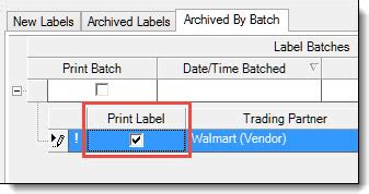 Selecting Labels For Batch Printing
