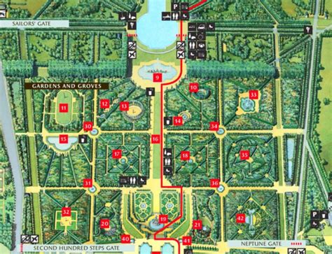 Map Of Versailles Palace Gardens And The Trianon Estates