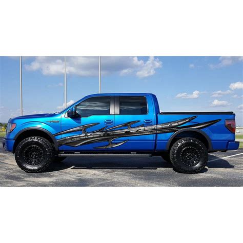 Tribal Truck Vinyl Graphics Carbon Fiber Truck Side Graphics Carbon