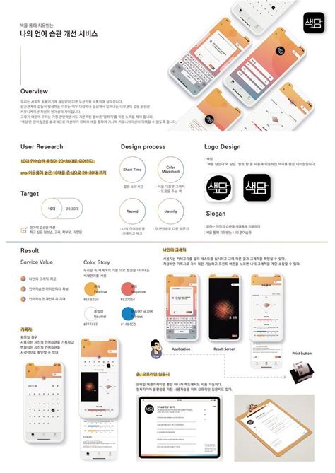 유니버셜 디자인 최우수상 기업 웹 사이트 디자인 파워포인트 템플릿 포트폴리오 웹 디자인
