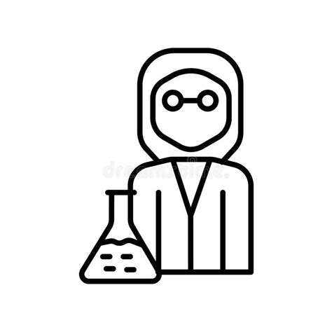 Scientist Icon Vector Isolated On White Background Scientist Sign Thin Line Design Elements