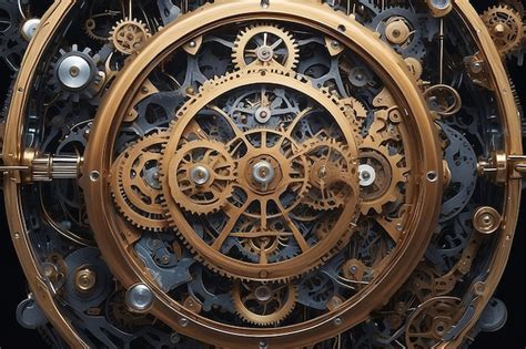 Premium Ai Image Cybernetic Clockwork The Synchronized Precision Of