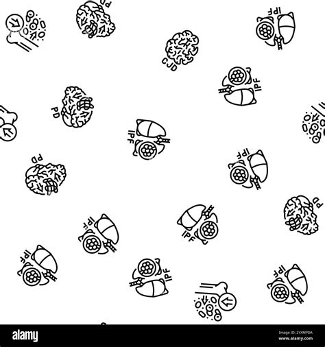 Incurable Disease Doctor Patient Seamless Pattern Vector Stock Vector