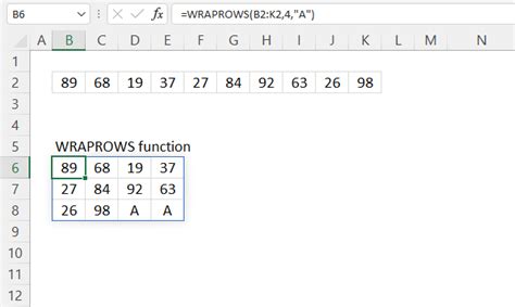 How To Use The Wraprows Function