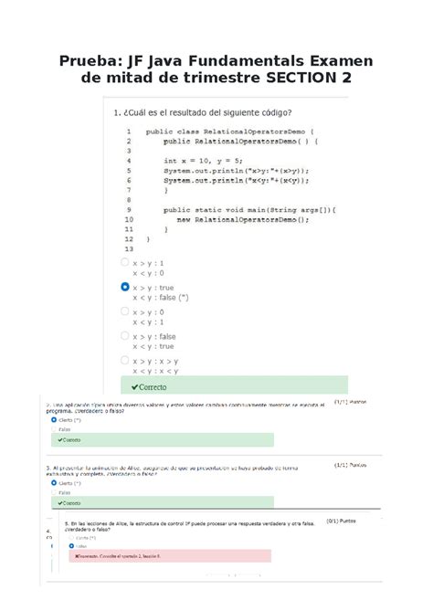 Prueba Jf Java Fundamentals Examen De Mitad De Trimestre Section 2 Taller De Programacion