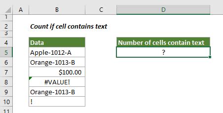 How To Count If Cell Contains Text Or Part Of Text In Excel