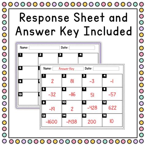 Integer Expressions Task Cards 16 Printable Cards By Math And Glitter