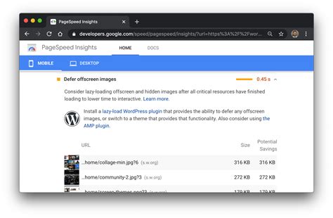 The Pagespeed Insights Api