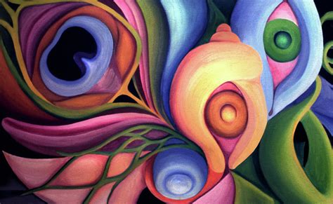 Biomorphic Shapes Painting By Nancy Griswold Fine Art America