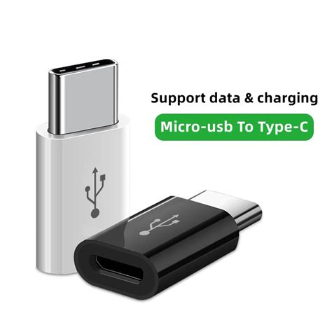 Micro Usb To Usb C Adapter Microusb Connector Usb Type C Mobile Phone Converters Otg Adapter