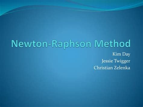Newton Raphson Method Ppt